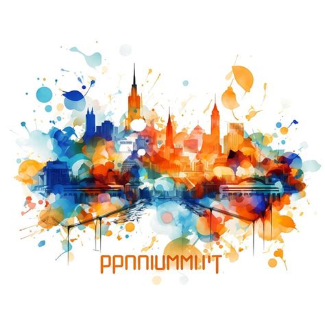 Premium Ai Image Landscape Of Phnom Penh Text With Bold And Angular Typography Design In T