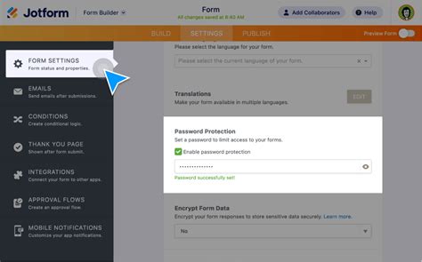 Security Jotform Features