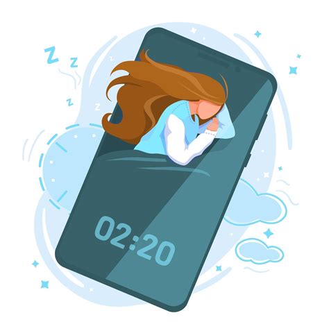 Healthy Human Sleep Cycle Stages Vector Flat Illustration On White
