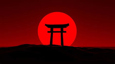 Download Red Japanese Gate Wallpaper