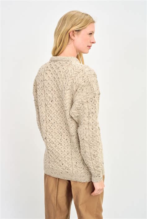 Inishbofin Ladies Traditional Aran Sweater Aran Woollen Mills