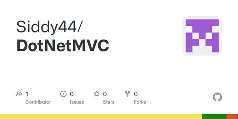 Github Siddy44dotnetmvc
