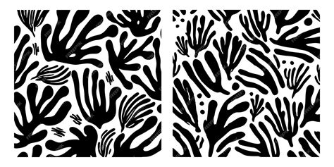 Premium Vector Organic Shapes In A Seamless Coral Pattern