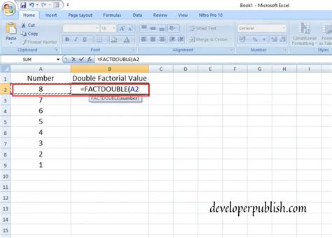How To Use FACTDOUBLE Function In Excel Developer Publish