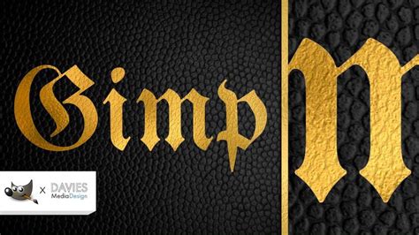Create Gold Leaf Textures And Realistic Gold Text In Gimp Video