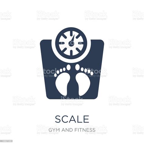 규모 아이콘입니다 체육관과 피트 니스 컬렉션에서 흰색 배경에 유행 평면 벡터 규모 아이콘 교도소에 대한 스톡 벡터 아트 및 기타 이미지 교도소 규모 균형 Istock