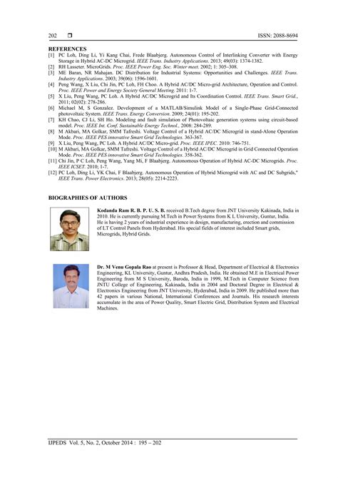 Operation And Control Of Grid Connected Hybrid Ac Dc Microgrid Using Various Res Pdf Power