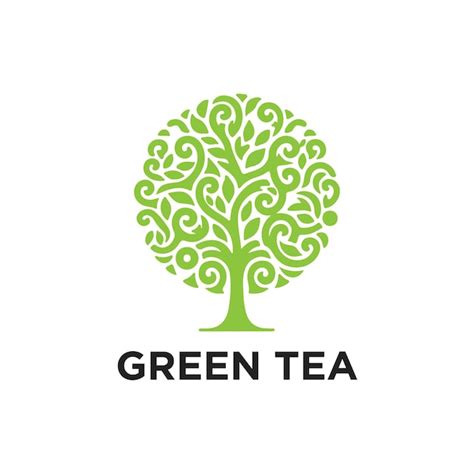 Premium Vector Creative Green Tea Logo Design Brand Identity Vector