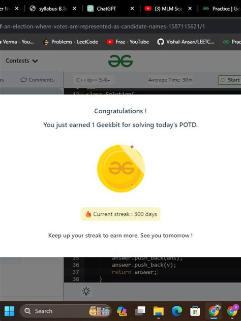 Vishal Ansari On Linkedin Geeksforgeeks Codingmilestone