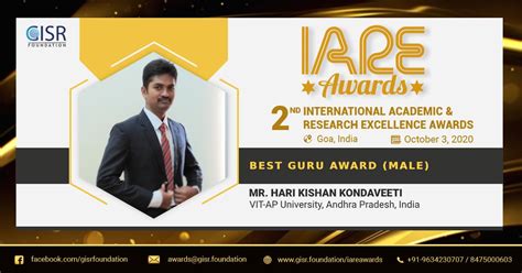 Gisr Foundation On Linkedin Congratulations Mr Hari Kishan