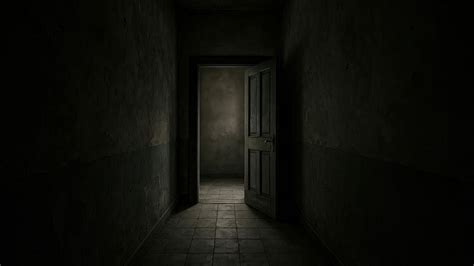 Dark Mysterious Open Door Hallway Free Photo Rawpixel
