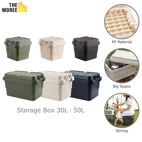Outdoor Storage Box 30l 50l Muji Design Camping Container Keeping Box Multi Purpose 户外 露营 收纳箱