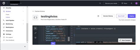 Trying To Test A Custom Action From Within The Custom Actions