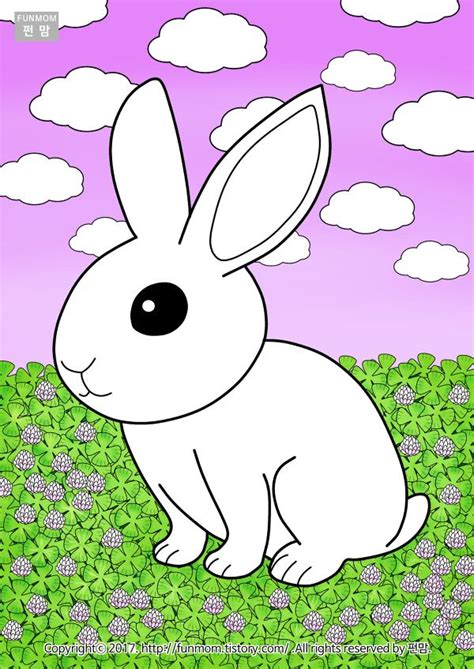 토끼 색칠공부 그림도안 자료 토끼 색칠 공부 쉬운 그리기 토끼 그리기
