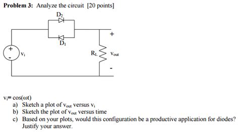 solved analyze the circuit sketch a plot of v out versus v