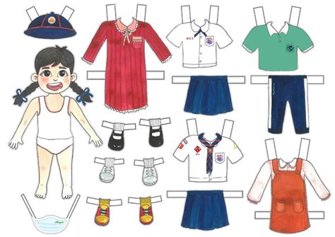 ชุดกิจกรรมการเรียนรู้ ป 1 เรื่องการแต่งกาย ทางโรงเรียนได้จัดทำตุ๊กตากระดาษนักเรียนหญิงและ