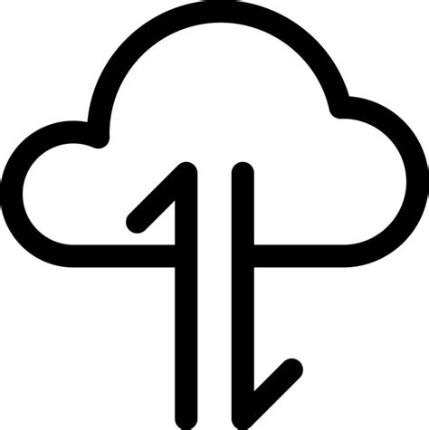 Cloud Data Storage Icon In Line Art 24243746 Vector Art At Vecteezy