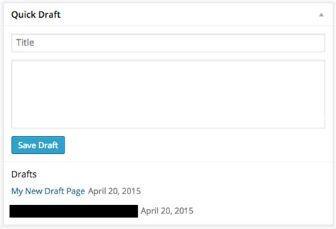 view wordpress page drafts in the dashboard quick and nerdy