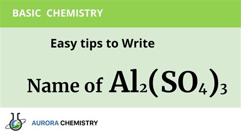 How To Write Name Of The Compound Al2so43 Naming Ionic Compounds