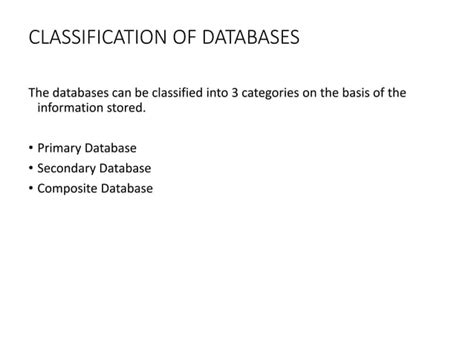 Primary Bioinformatics Database Pptx