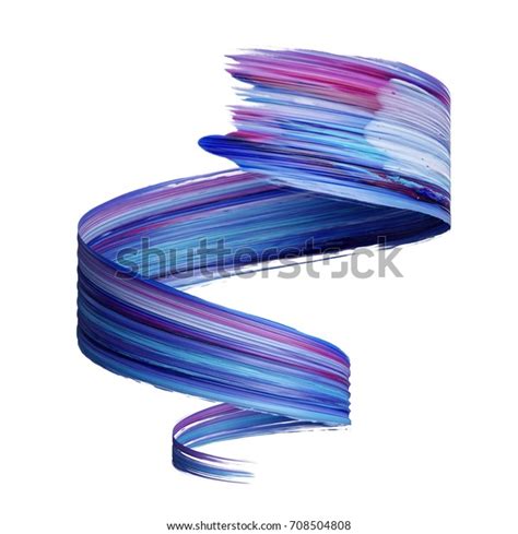 3d 렌더링 추상 브러쉬 선 페인트 스톡 일러스트 708504808