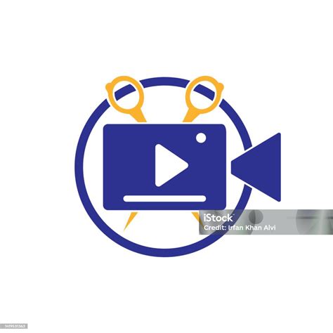 영화 필름 편집기 벡터 로고 디자인 비디오 편집 로고 개념 가위에 대한 스톡 벡터 아트 및 기타 이미지 가위 감독 개념