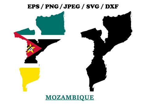 Mozambique National Flag Map Design Graphic By Terrabismail · Creative