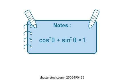 Mathematics Notes Pythagorean Trigonometric Identity Math Stock Vector Royalty Free