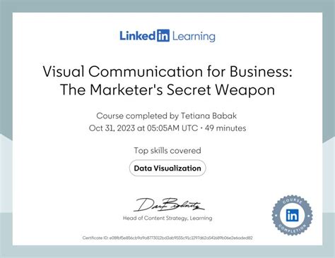 Tetiana Babak On Linkedin Certificate Of Completion