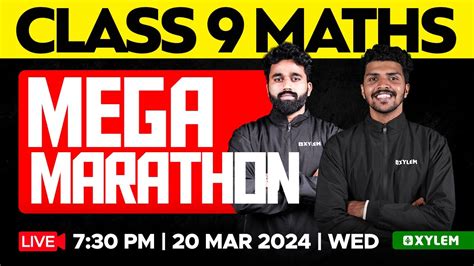 Class 9 Maths Mega Marathon Xylem Class 9 Youtube