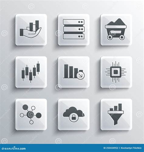 Set Cloud Computing Lock Sales Funnel With Chart Processor Cpu