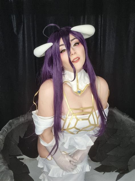 Albedo Overlord Black Wings Horns Wig Neck Decoration Cosplay Etsy