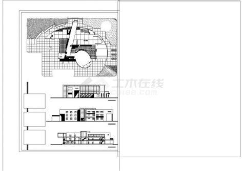 大学生活动中心设计方案图 CAD 土木在线