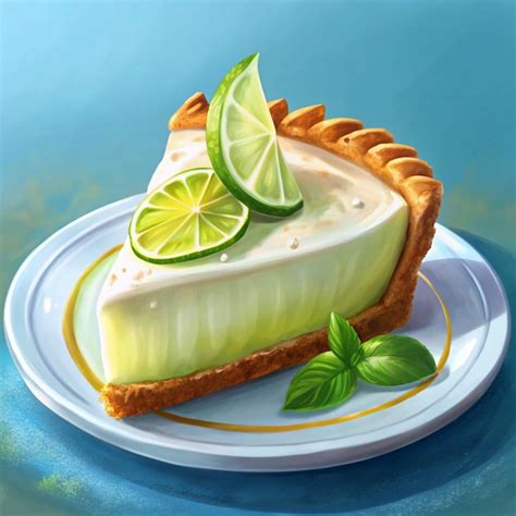 Premium Vector Slice Of Key Lime Pie
