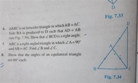 Dfig 7 336 Abc Is An Isosceles Triangle In Which Ab Ac Side Ba Is P
