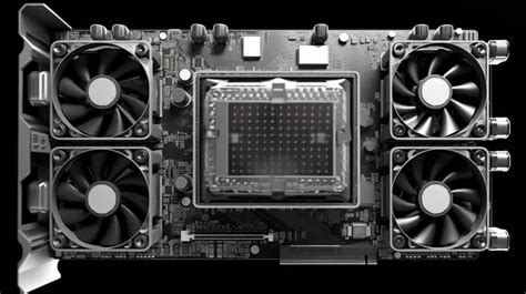 Top View Gpu Hardware Render 3d Illustration Of Video Card On