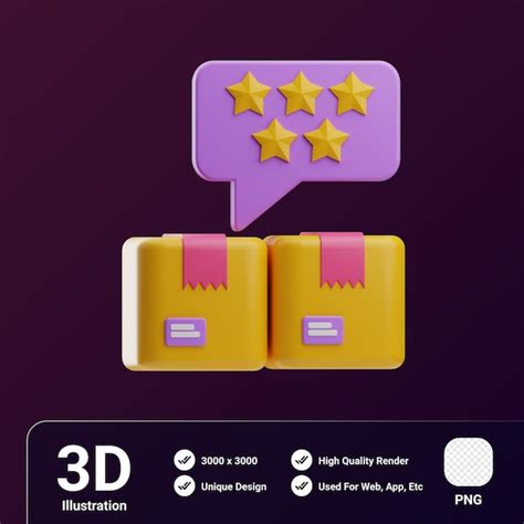 Premium Psd Ecommerce And Shopping Object Rating 3d Illustration