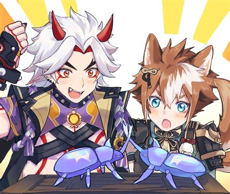 Descargar La Imagen En Tel Fono Videojuego Genshin Impact Arataki Itto Gratis