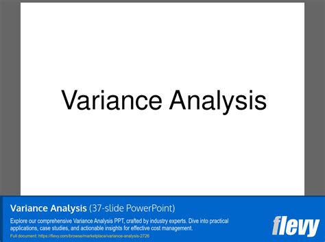 PPT Variance Analysis Slide PPT PowerPoint Presentation PPT Flevy
