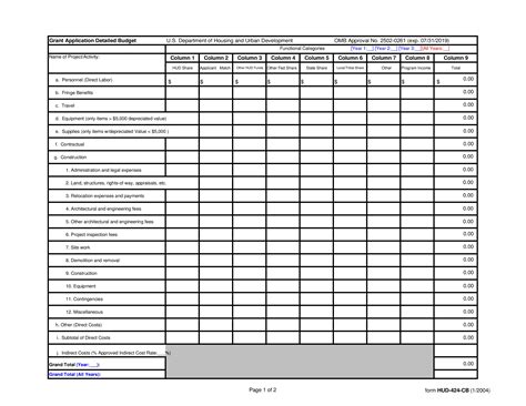 Sample Grant Proposal Budget Template Modern Resume Template Word