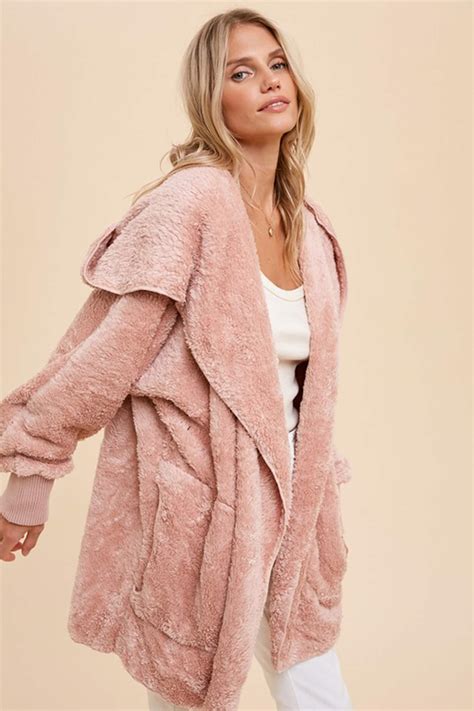 The Coziest Yet Pocketd Sherpa Cardigan Womens Soft Etsy
