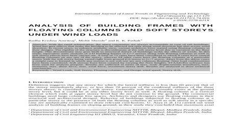 Pdf Analysis Of Building Frames With Floating Columns · Pdf Filea Floating Column Is A And
