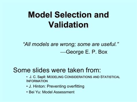 Model Selection