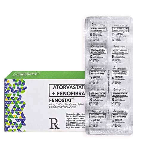 Fenostat Fenostat 40mg 160mg Film Coated Tablet Sold Per Piece [prescription Required