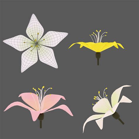 Artstation Flowers Game Ready Game Assets