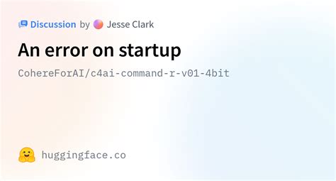 Cohereforaic4ai Command R V01 4bit · An Error On Startup