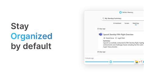 Meetings Perfect Memory Ai