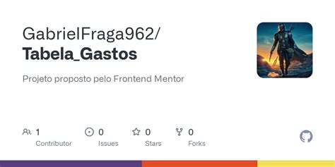 Github Gabrielfraga962tabelagastos Projeto Proposto Pelo Frontend Mentor