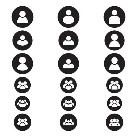simple set of user icon single user icon multiple user icon user