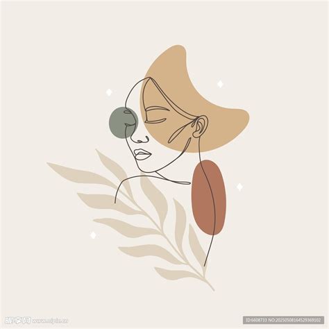 简约风格女性头像插画设计图生活人物人物图库设计图库昵图网